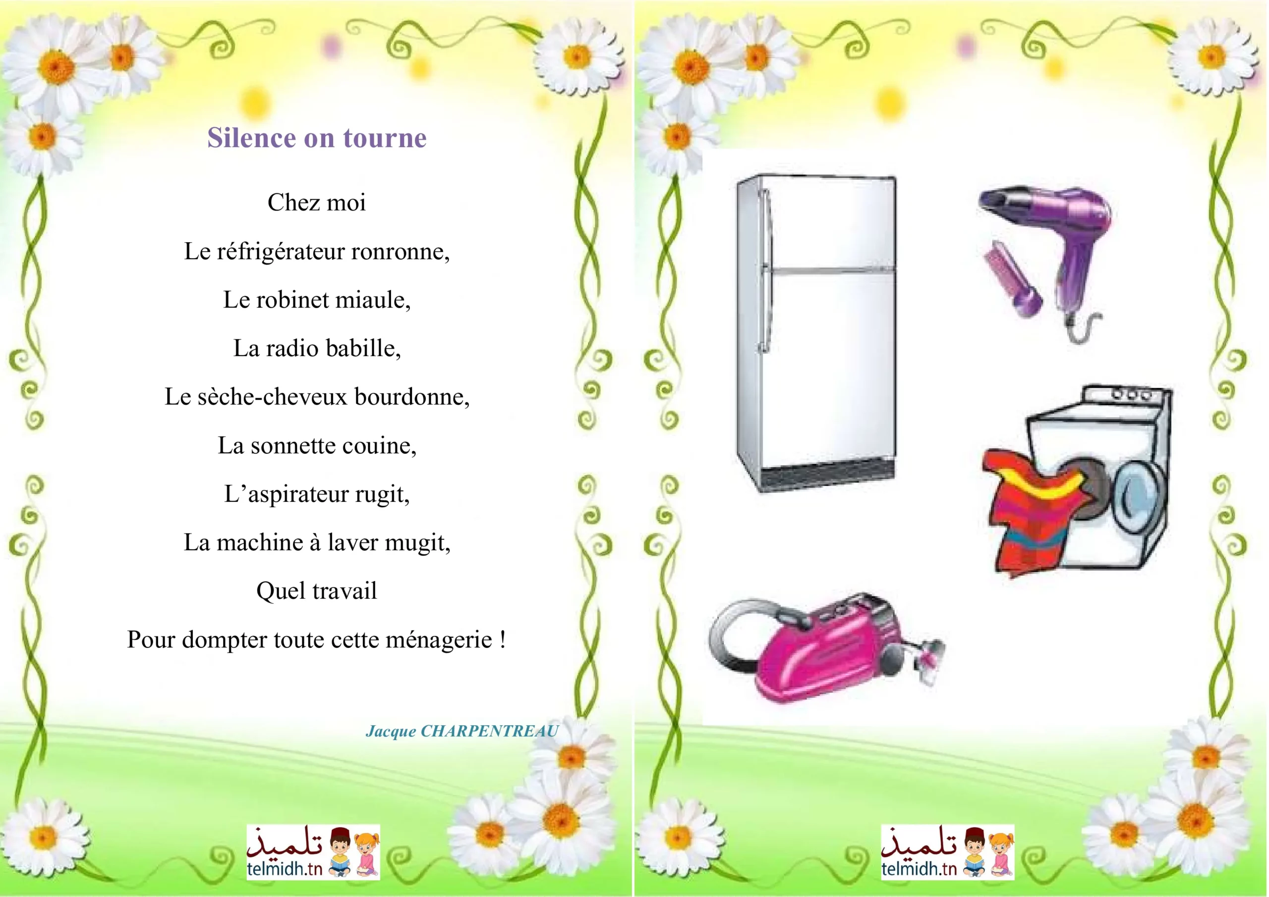 Poème Silence on tourne - Telmidh