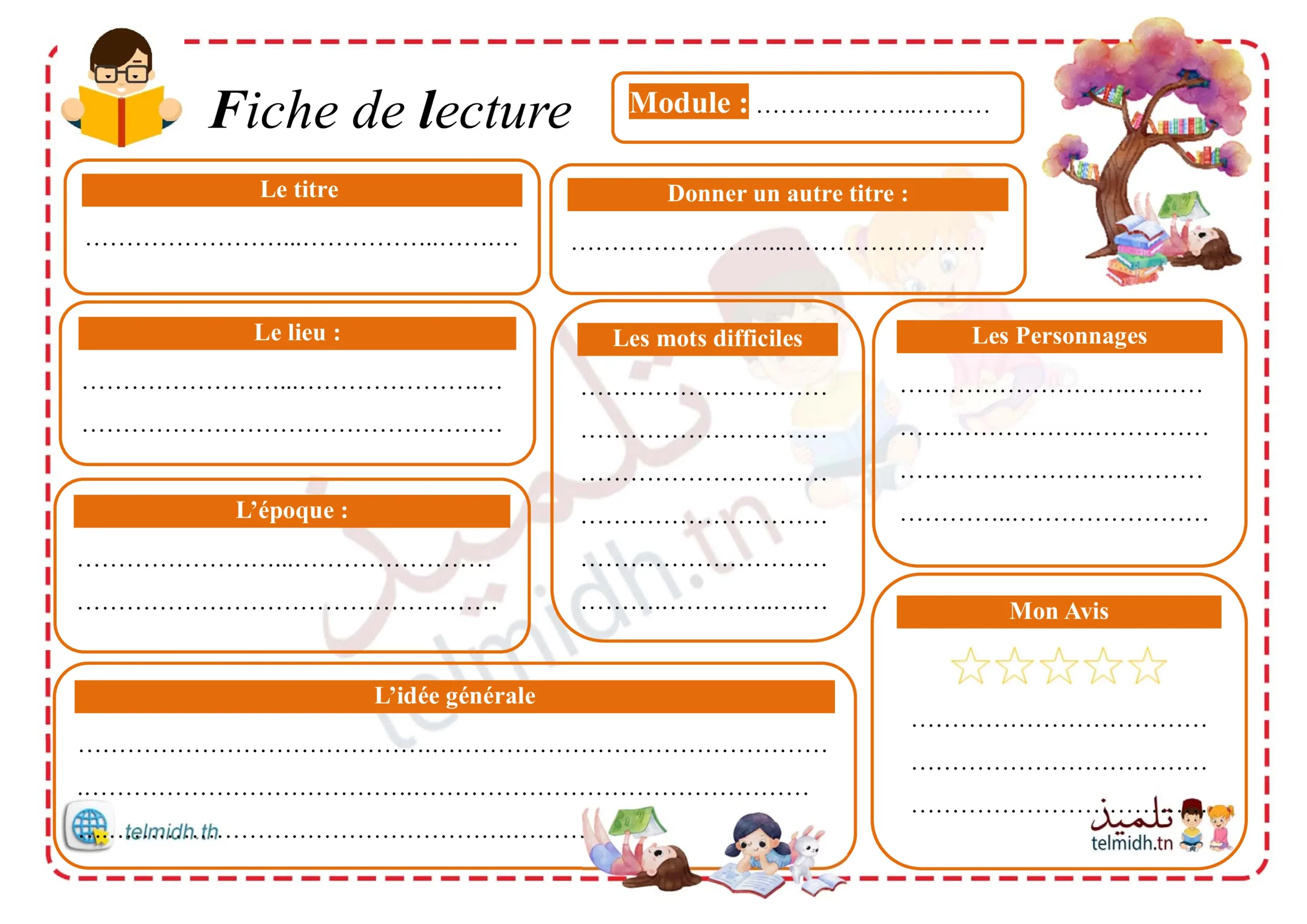 Fiche de lecture par module - Telmidh
